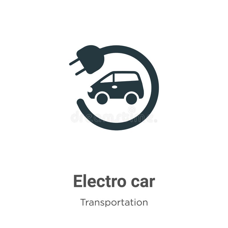 Electro Car Icon in Filled, Thin Line, Outline and Stroke Style. Vector ...