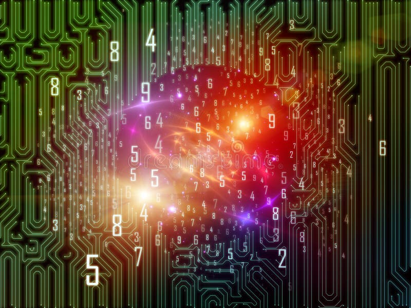 Electro-Digital Grid stock illustration. Illustration of numeration ...