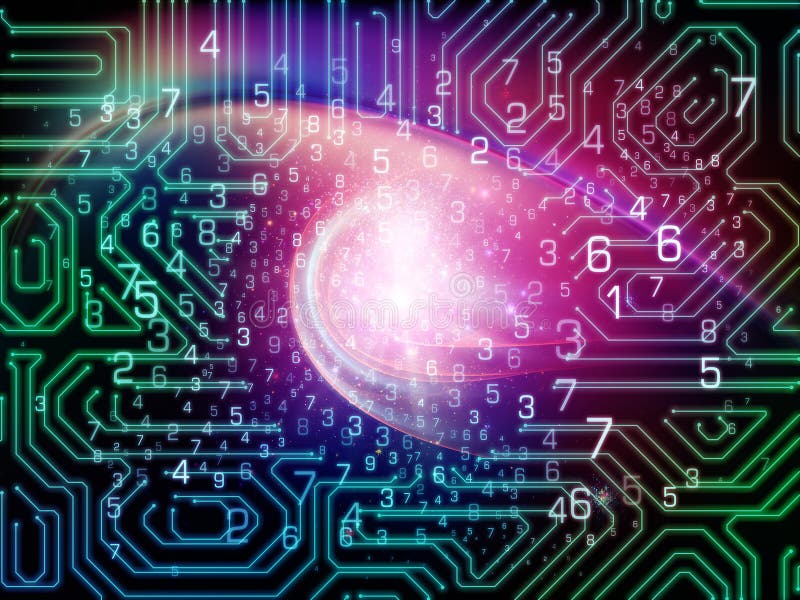 Electro-Digital Grid stock illustration. Illustration of glow - 210409885