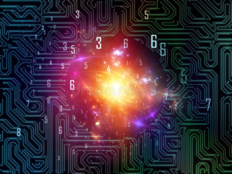 Electro-Digital Grid stock illustration. Illustration of technology ...