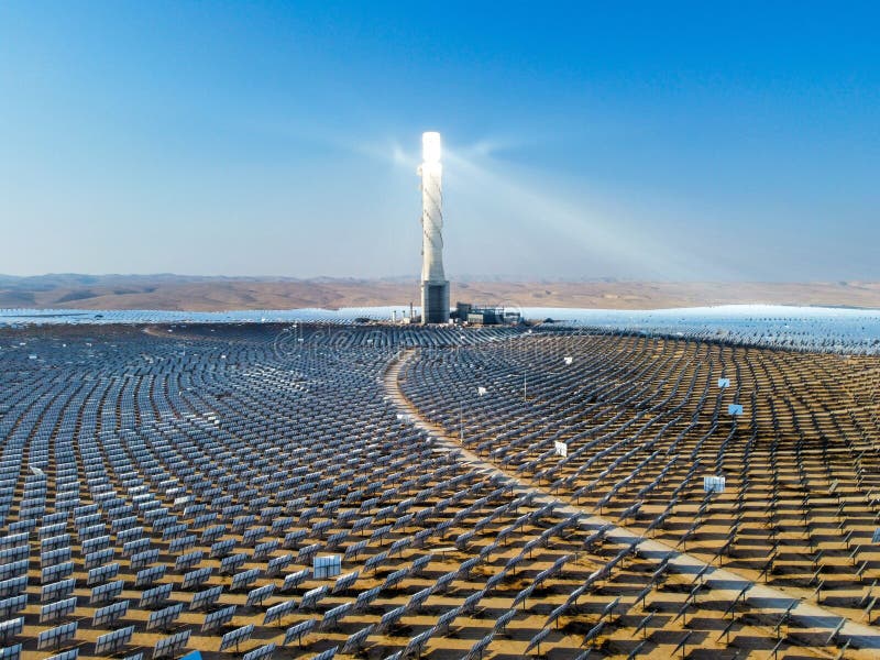 Electro-solar Power Plant in Nature Editorial Photography - Image of ...