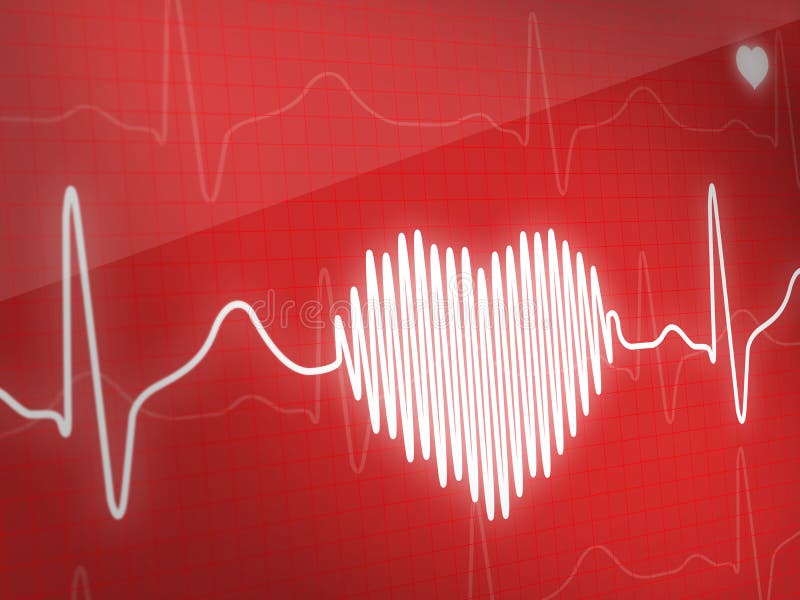 Electrocardiogram stock illustration. Illustration of healthcare - 57907981