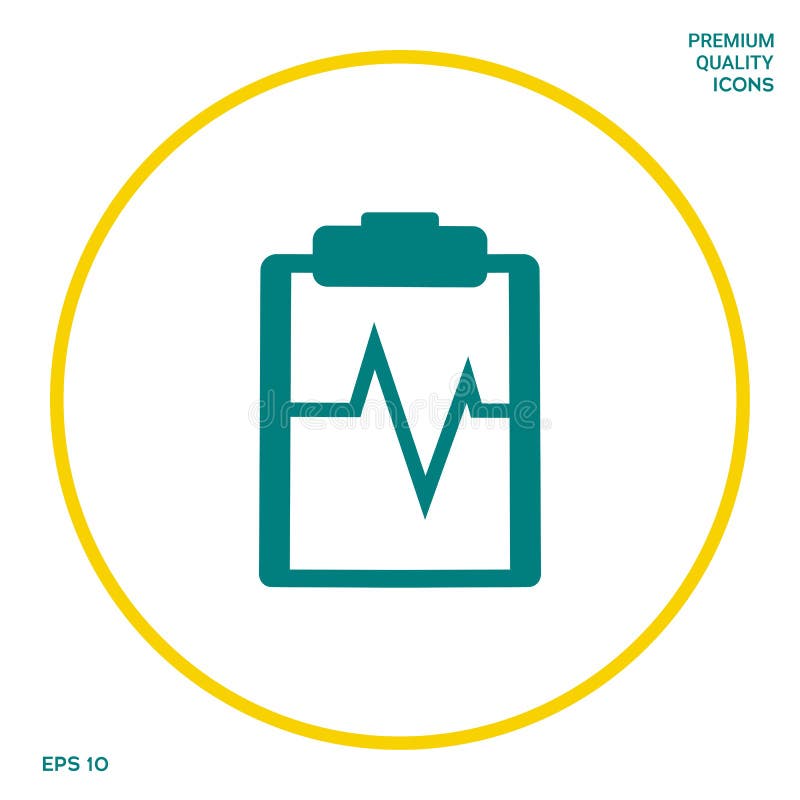 Electrocardiogram Symbol Icon. Graphic Elements for Your Design Stock ...