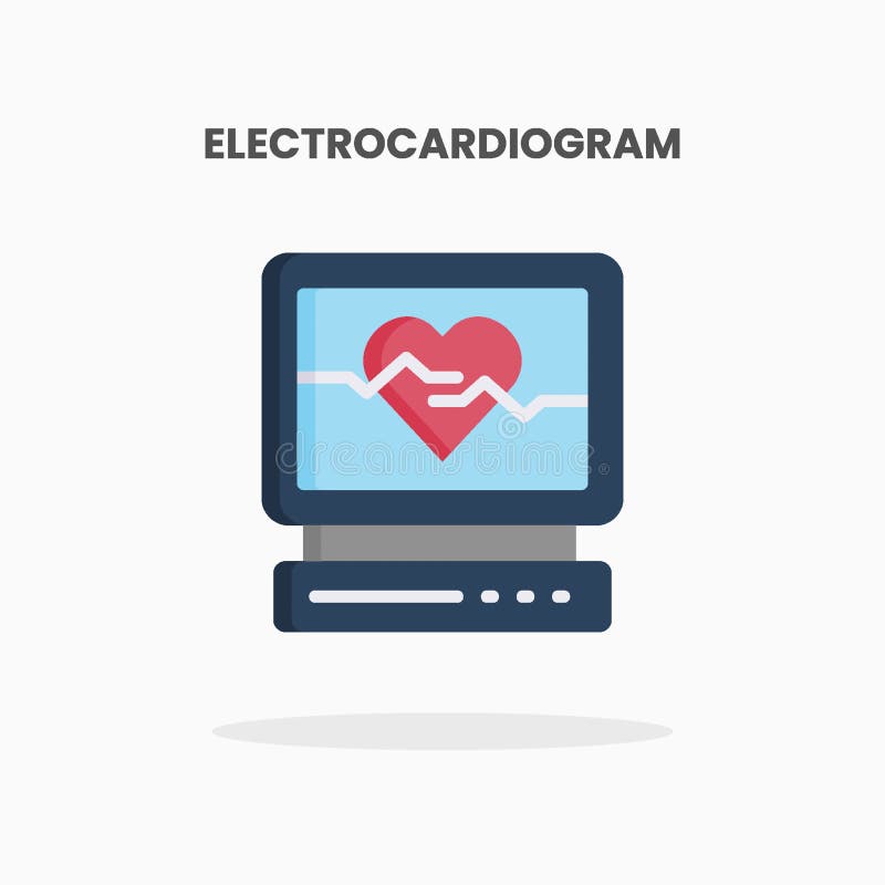 Electrocardiogram Icon Cartoon Style Illustration Stock Vector ...