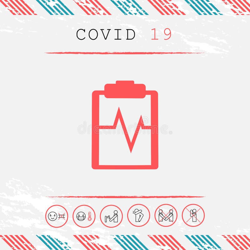 Electrocardiogram Symbol Icon. Graphic Elements for Your Design Stock ...