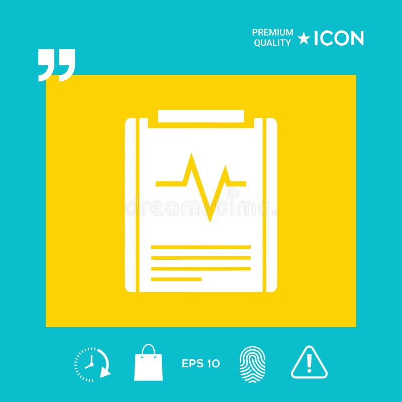 Electrocardiogram Symbol Icon Stock Vector - Illustration of medical ...