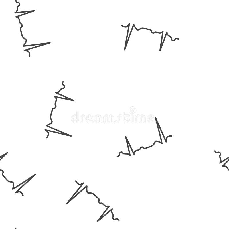 Electrocardiogram Vector Icon, Sinus Rhythm Disturbance on Multicolored ...