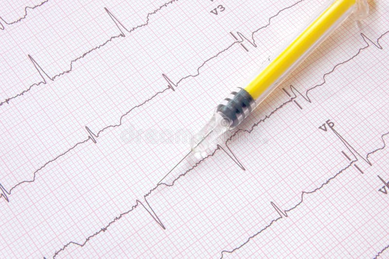 Electrocardiogram Yellow Colored Syringe Stock Photos - Free & Royalty ...