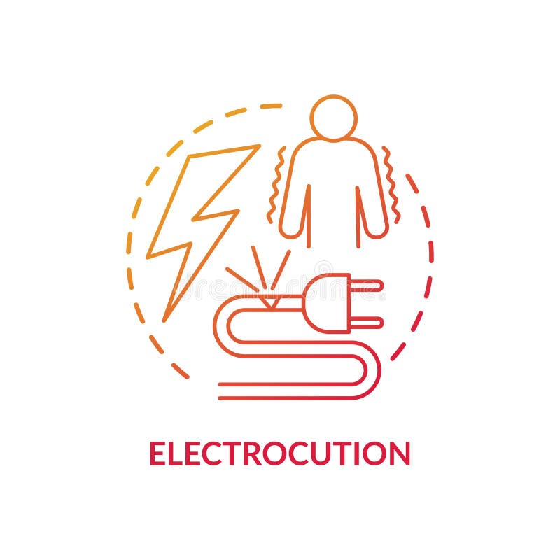 Electrocution concept icon stock vector. Illustration of idea - 201436335