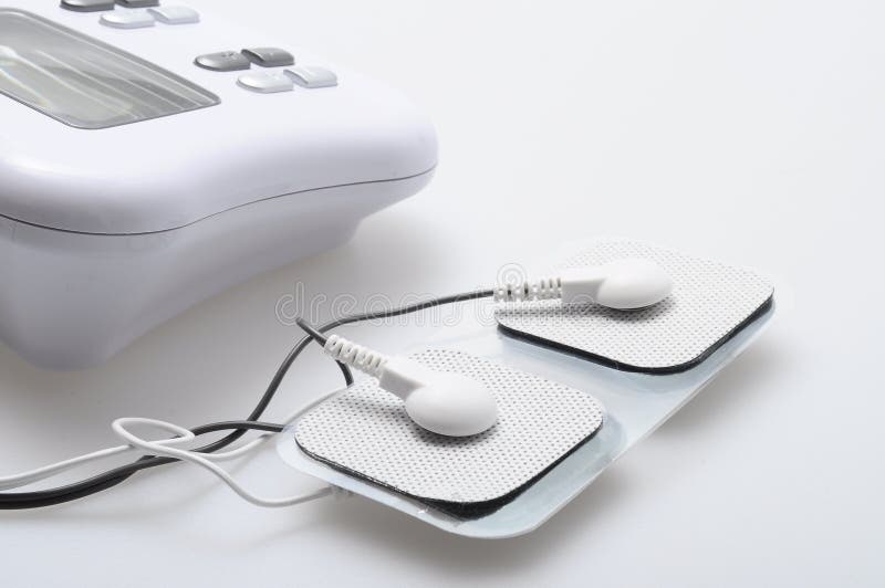 Electrodes and Electrical Stimulation Device Stock Image - Image of ...