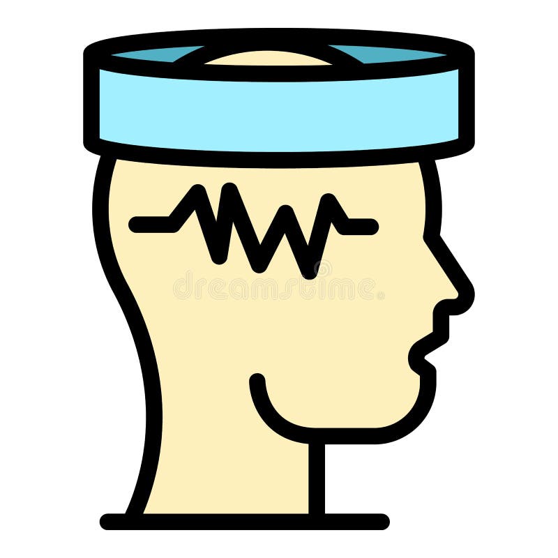 Electroencephalogram of Brain Icon Color Outline Vector Stock Vector ... Electroencephalogram of Brain Icon Color Outline Vector Stock Vector ...