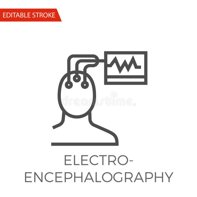 Electroencephalography Vector Icon Stock Vector - Illustration of meter ...