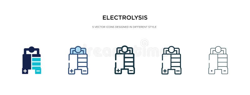 Outline Electrolysis Vector Icon. Isolated Black Simple Line Element Illustration from Industry ...