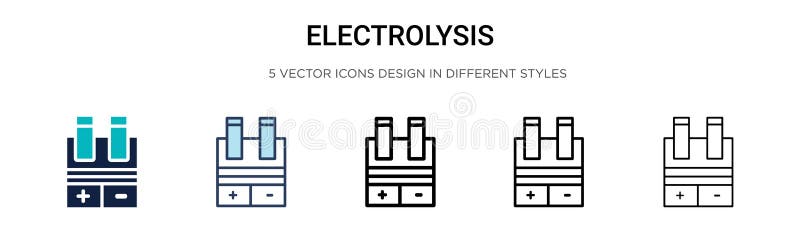 Electrolysis Icon in Filled, Thin Line, Outline and Stroke Style ...