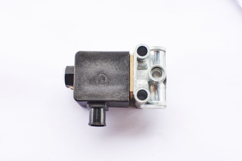 Electromagnetic Control Valve Lifting and Stock Image - Image of metal ...
