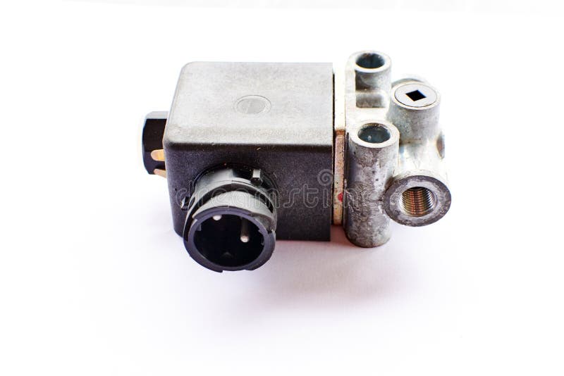 Electromagnetic Control Valve Lifting and Stock Image - Image of metal ...