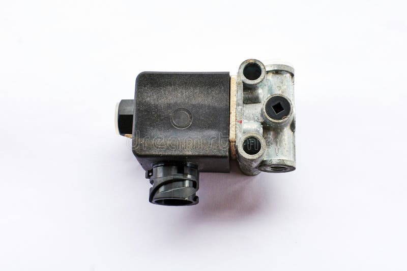 Electromagnetic Control Valve Lifting and Stock Image - Image of metal ...