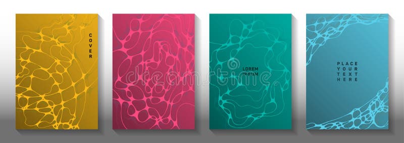 Electromagnetic Field Concept Abstract Vector Covers. Flexible Waves ...