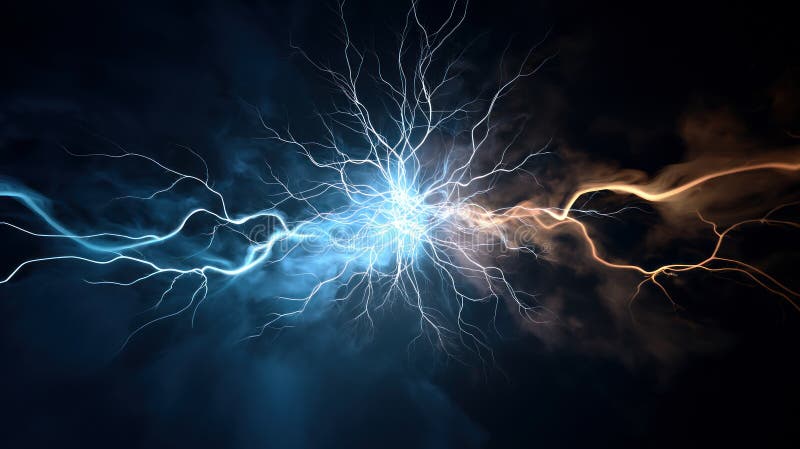 Electromagnetic Field Visualization, Neon Colors and Flowing Current ...