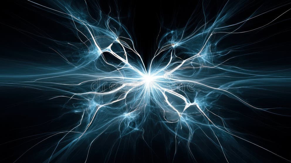 Electromagnetic Field Visualization, Neon Colors and Flowing Current ...