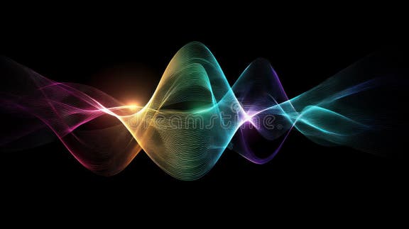 Electromagnetic Field Visualization, Neon Colors and Flowing Current ...