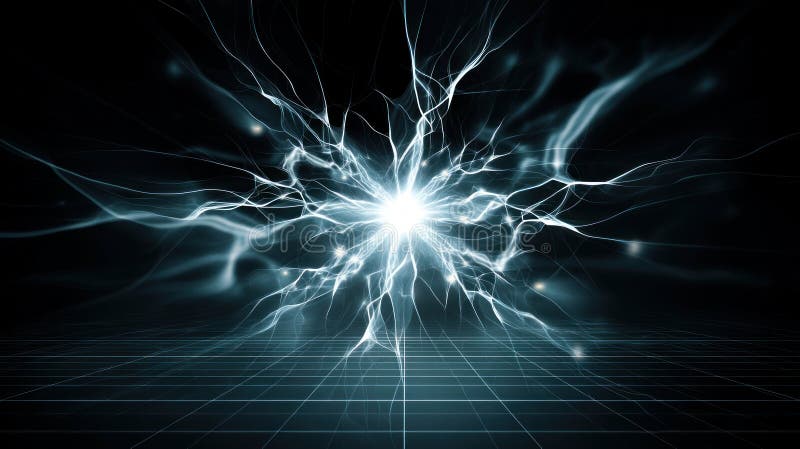 Electromagnetic Field Visualization, Neon Colors and Flowing Current ...