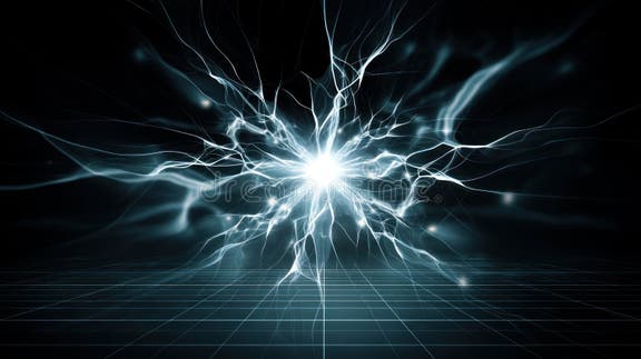 Electromagnetic Field Visualization, Neon Colors and Flowing Current ...