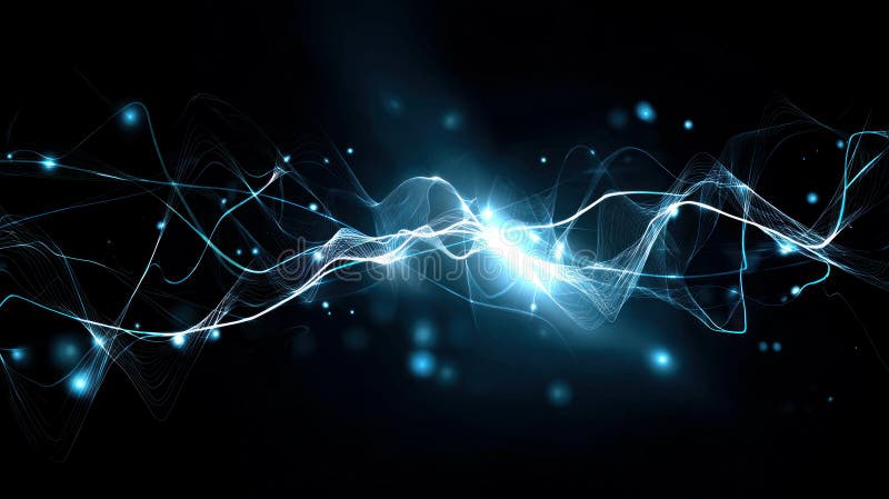 Electromagnetic Field Visualization, Neon Colors and Flowing Current ...