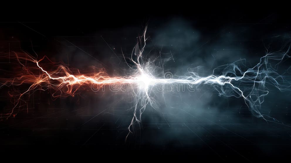 Electromagnetic Field Visualization, Neon Colors and Flowing Current ...