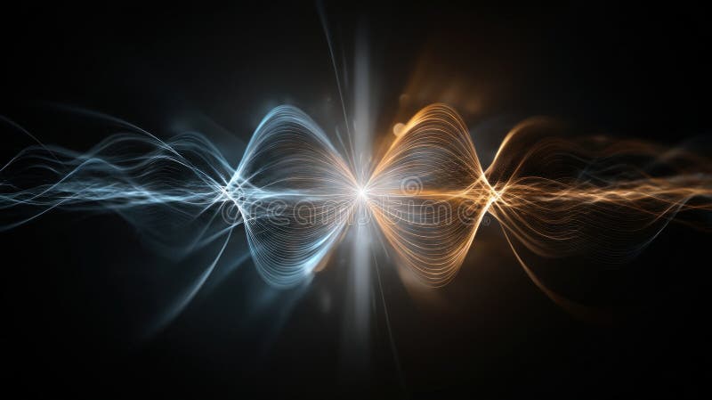 Electromagnetic Field Visualization, Neon Colors and Flowing Current Lines. Chaotic Lightning ...