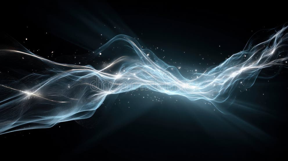 Electromagnetic Field Visualization, Neon Colors and Flowing Current ...