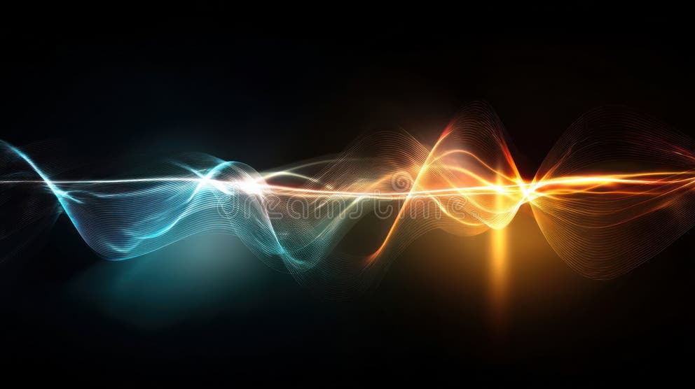 Electromagnetic Field Visualization, Neon Colors and Flowing Current ...