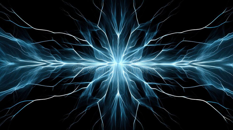 Electromagnetic Field Visualization, Neon Colors and Flowing Current ...