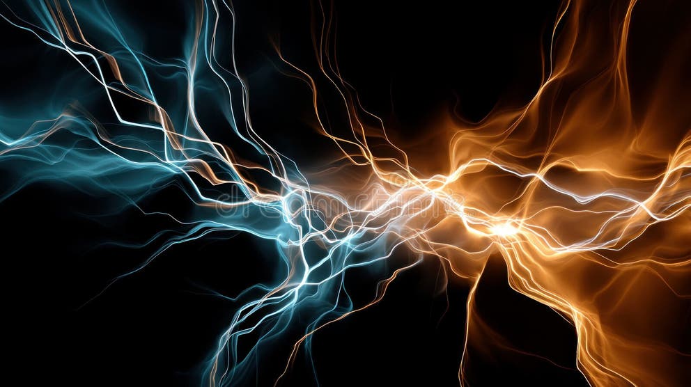 Electromagnetic Field Visualization, Neon Colors and Flowing Current ...