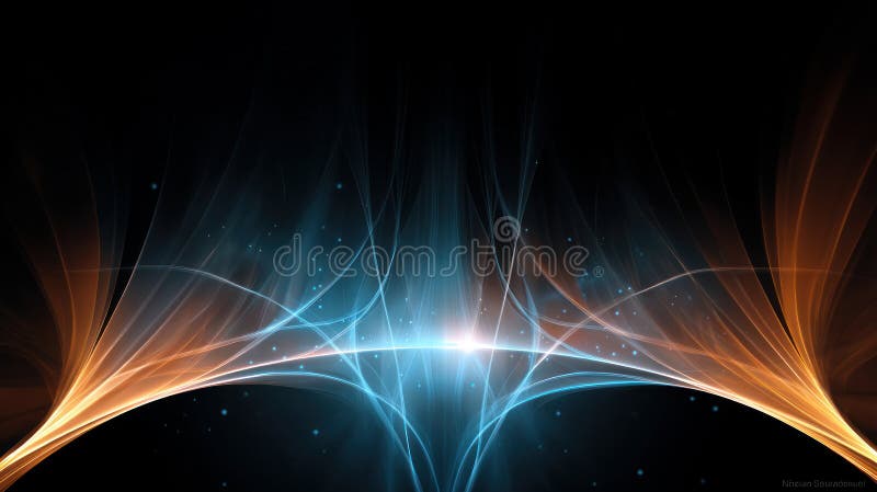 Electromagnetic Field Visualization, Neon Colors and Flowing Current Lines. Chaotic Lightning ...