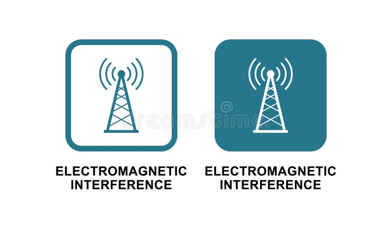 Electromagnetic Interference Badge Logo Icon Stock Vector ...