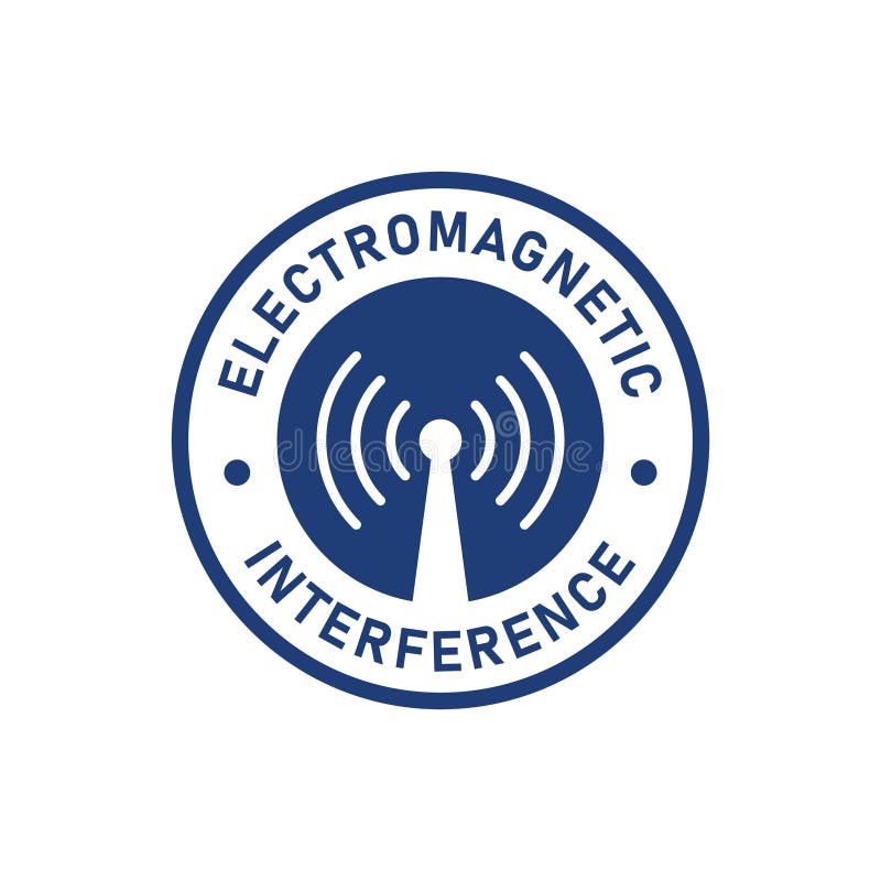 Electromagnetic Interference Badge Logo Icon Stock Vector ...
