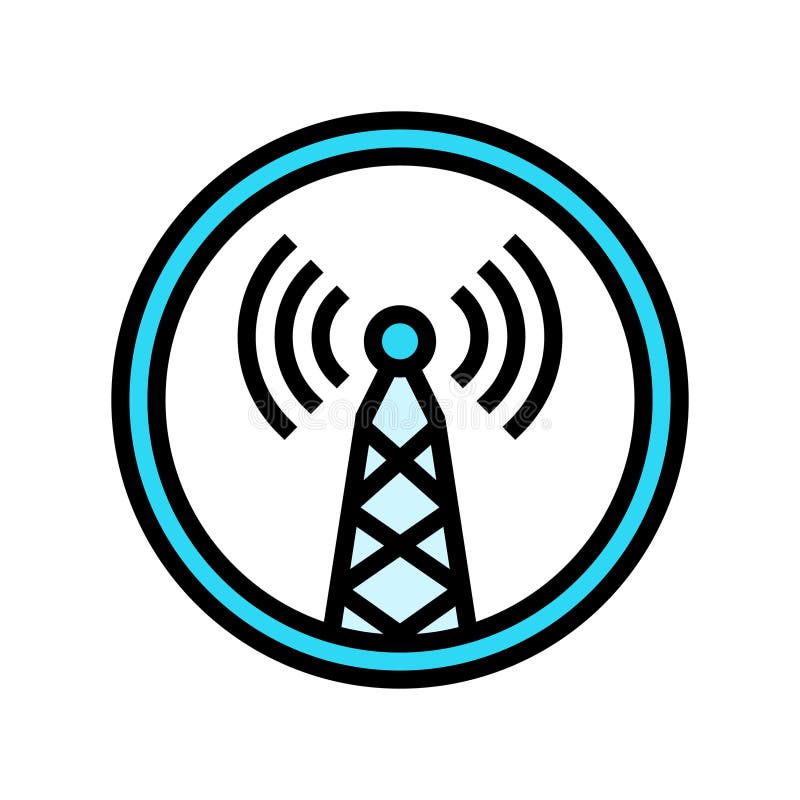 Electromagnetic Interference Label Color Icon Vector Illustration Stock ...