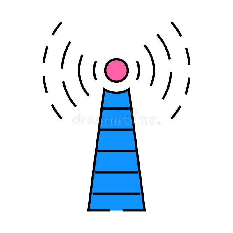 Electromagnetic Interference Label Icon Color Illustration Stock Vector ...