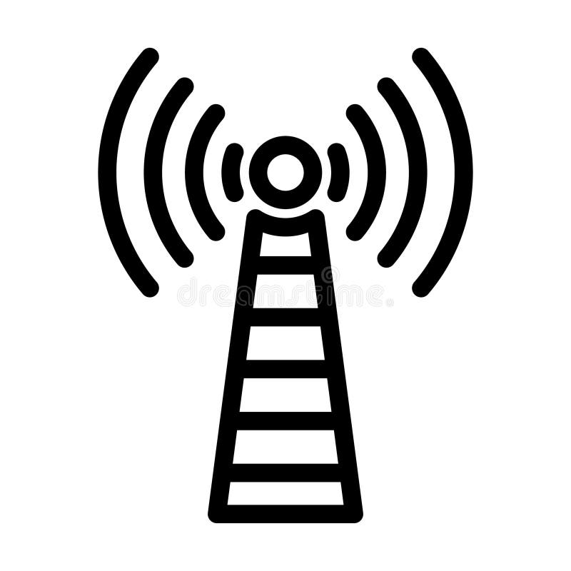 Electromagnetic Interference Label Line Icon Vector Illustration Stock ...