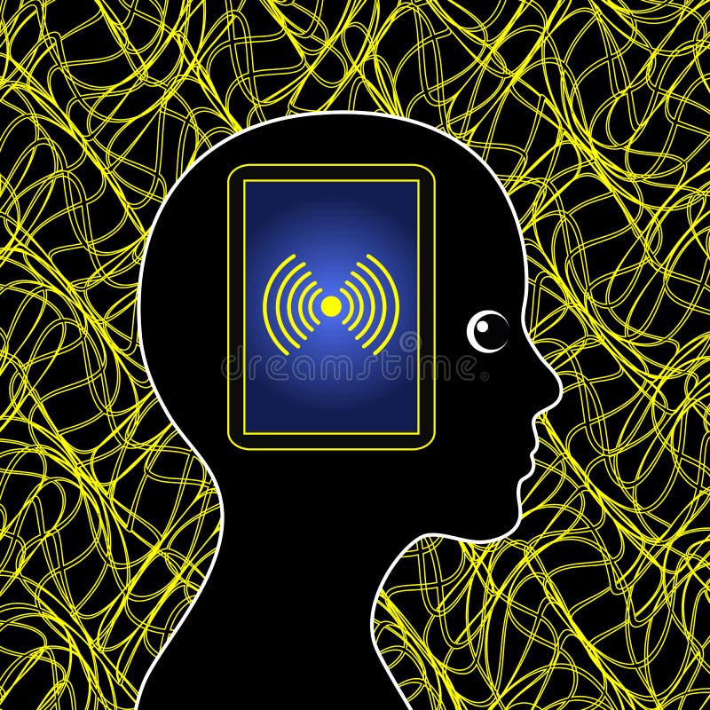 Exposure To Computer Radiation Stock Illustration - Illustration of ...