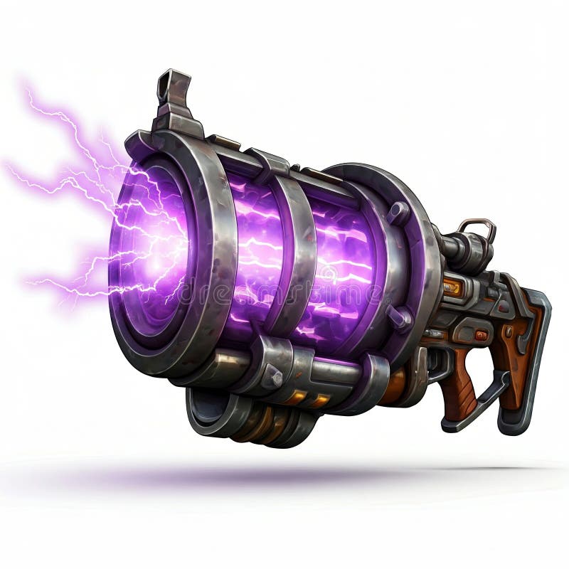 Electromagnetic Pulse Rifle Stock Illustration - Illustration of ...