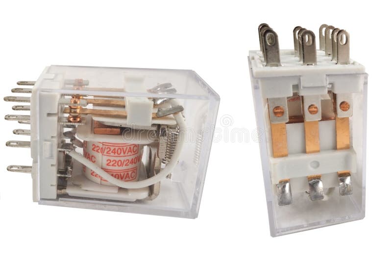 The electromagnetic relay stock image. Image of component - 121071795