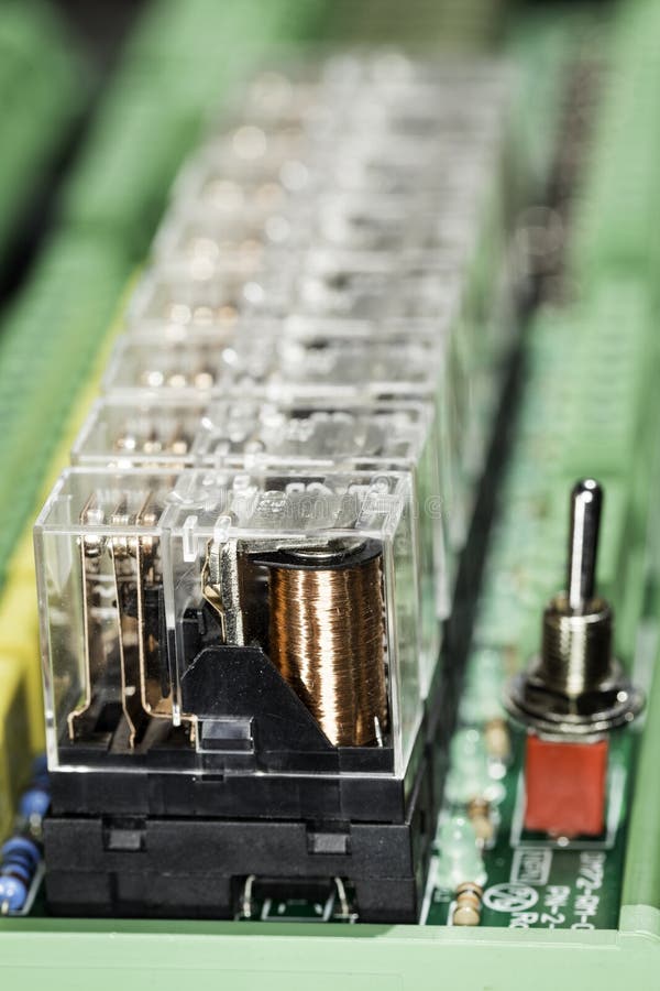 Electromagnetic relays stock image. Image of coil, contactor - 151345259