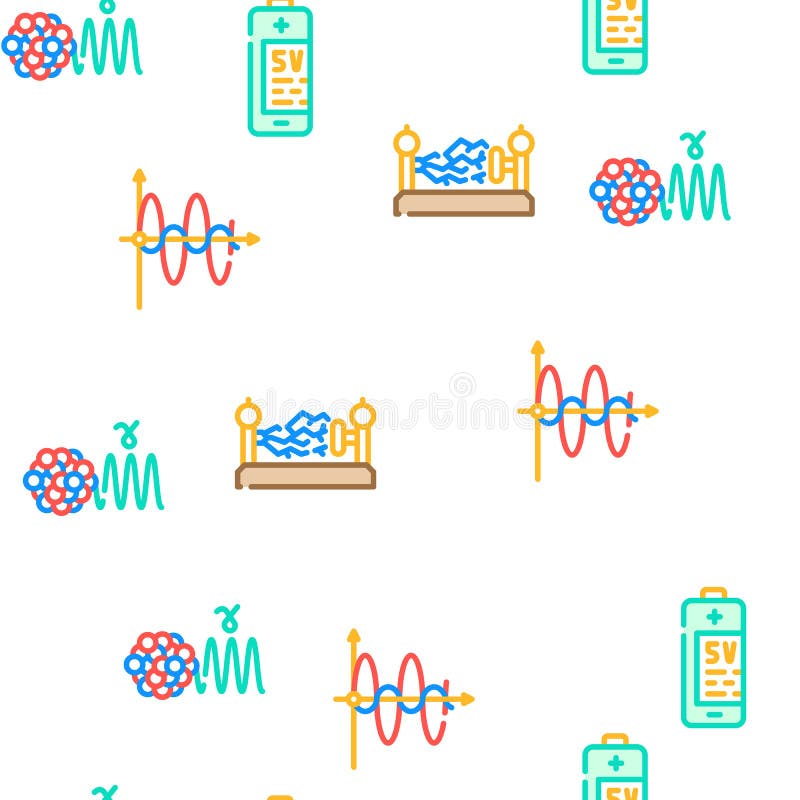 Electromagnetic Science Physics Icons Set Vector Stock Vector ...