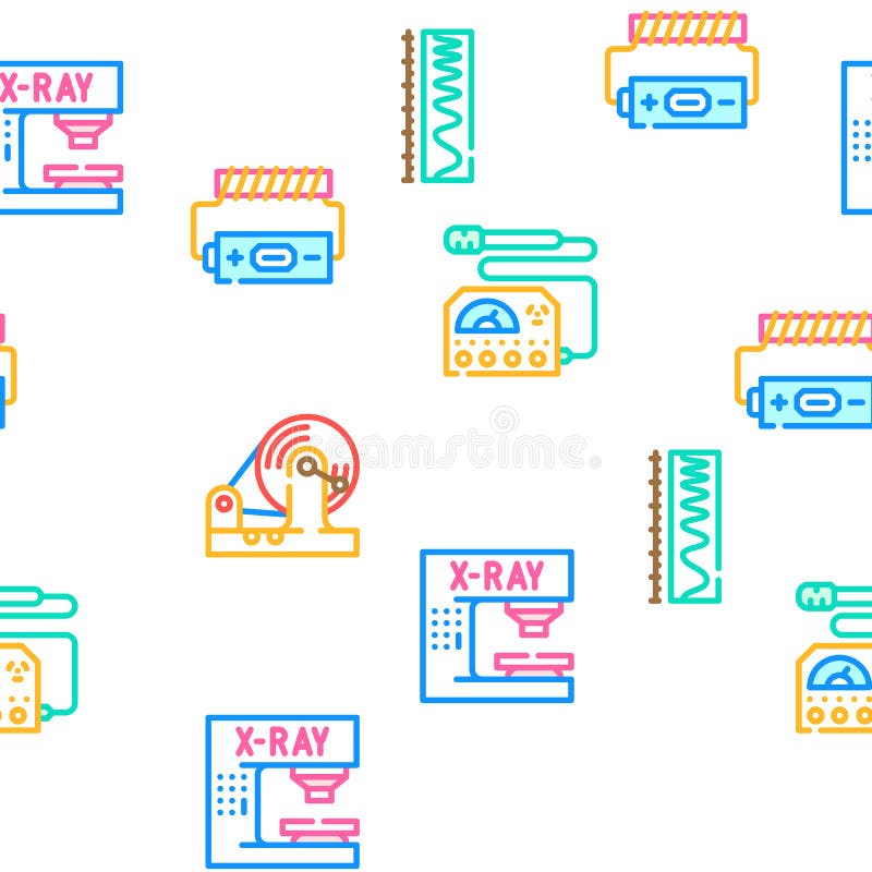 Electromagnetic Science Physics Icons Set Vector Stock Vector ...