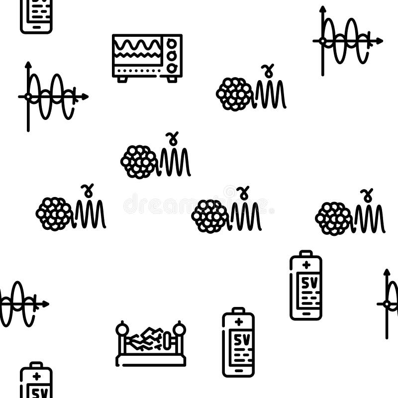Electromagnetic Science Physics Icons Set Vector Stock Vector ...