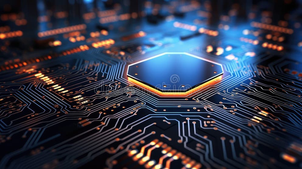 Electromagnetic Shield Circuit Technology Stock Illustration ...