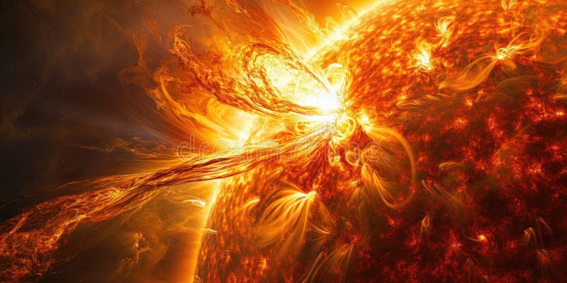 Electromagnetic Storm on the Sun Stock Image - Image of prominence ...