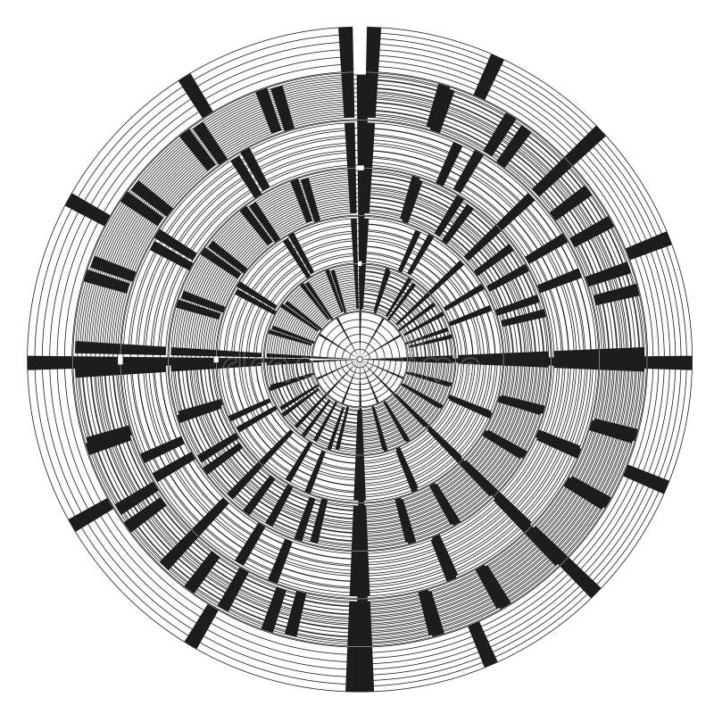 Electromagnetic Surveillance Radar. Dense Radiating Spokes. Concentric ...
